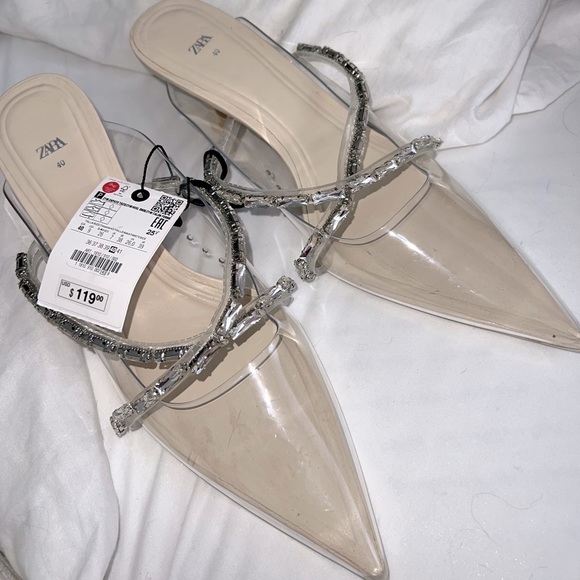 Zara | Shoes | Zara Clear Mules | Poshmark
